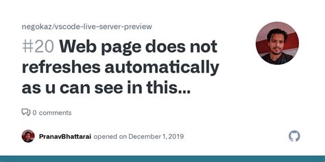 Web Page Does Not Refreshes Automatically As U Can See In This Screencast Video Issue