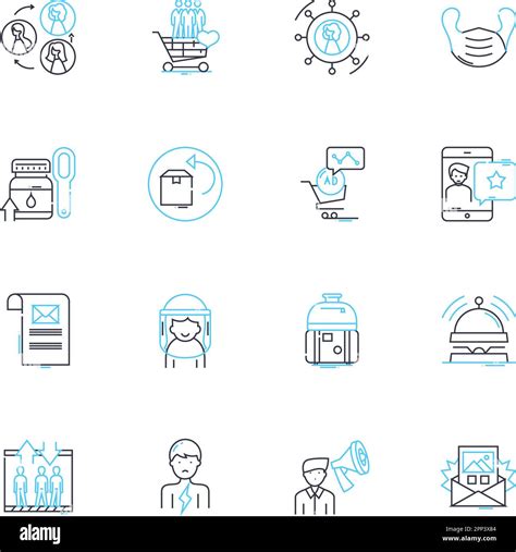User Help Linear Icons Set Assistance Support Guidance Helpdesk