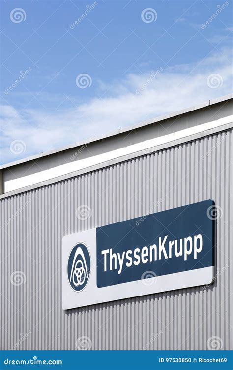 Thyssenkrupp Logo On A Wall Editorial Image Image Of Elevators