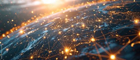 European Telecommunication And Data Transfer Networks With Global Internet Connectivity For