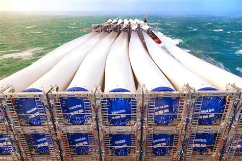 Transportation Of Vestas Wind Turbine Blades Across The Ocean On A