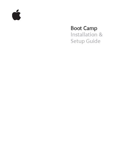 Boot Camp Installation Setup Guide Boot Camp Installation Setup Guide Contents Contents
