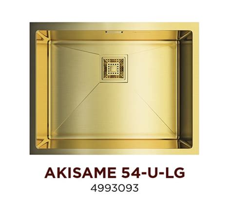 Мойка Omoikiri Akisame 54 U светлое золото купить в каталоге «Техно67 магазин техники для