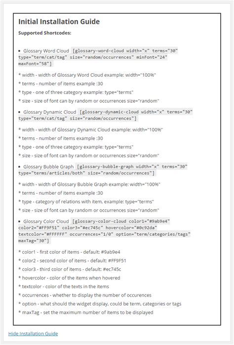 Tooltip Glossary Visual Terms Widgets Add On For Wordpress Creativeminds