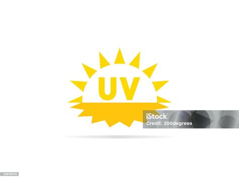 Sun 로고 기호 자외선 Uv 방사선 아이콘 벡터 일러스트 레이 션 건강한 생활방식에 대한 스톡 벡터 아트 및 기타 이미지