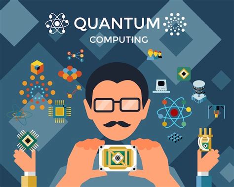 Premium Vector Quantum Computing With Engineers And Physics Infographics