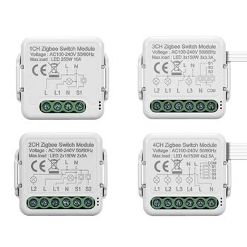 Retail Zigbee Smart Switch Module With Neutral Line For Light Support