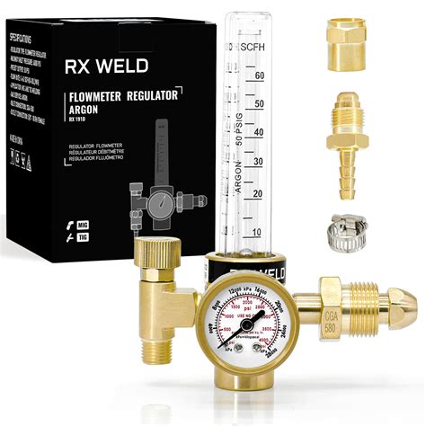 Buy Rx Weld Argon Regulator Flowmeter Gauge For Mig Tig Weld Online At