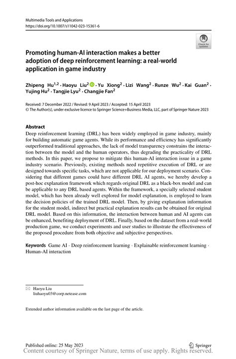 Promoting Human Ai Interaction Makes A Better Adoption Of Deep Reinforcement Learning A Real