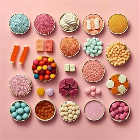 Premium Ai Image A Collection Of Different Types Of Candy Including One That Says Quot Candy Quot