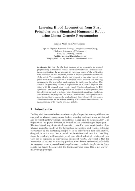 pdf learning biped locomotion from first principles on a simulated