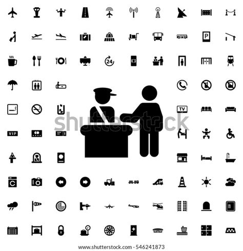 Pass Control Icon Illustration Isolated Vector Stock Vector Royalty