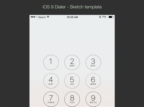 Ios9 Dialer Freebie Download Sketch Resource Sketch Repo