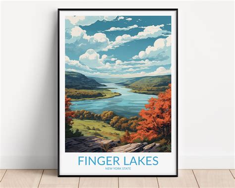 Finger Lakes Print Finger Lakes Poster Finger Lakes Wall Art Finger