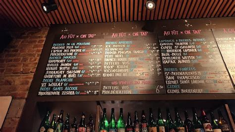 Menu Au Moeder Lambic Original Saint Gilles Rue De Savoie 68