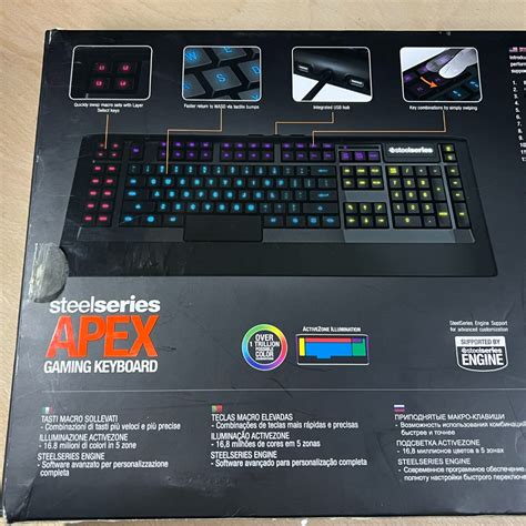 Pre Owned SteelSeries STEELSERIES APEX GAMING KEYBOARD 64145 MACRO KEYS RGB BUY WITH