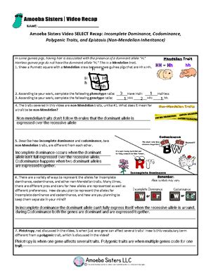 Lab Mouse Genetics Two Traits Babe Guide Copyright Edgenuity