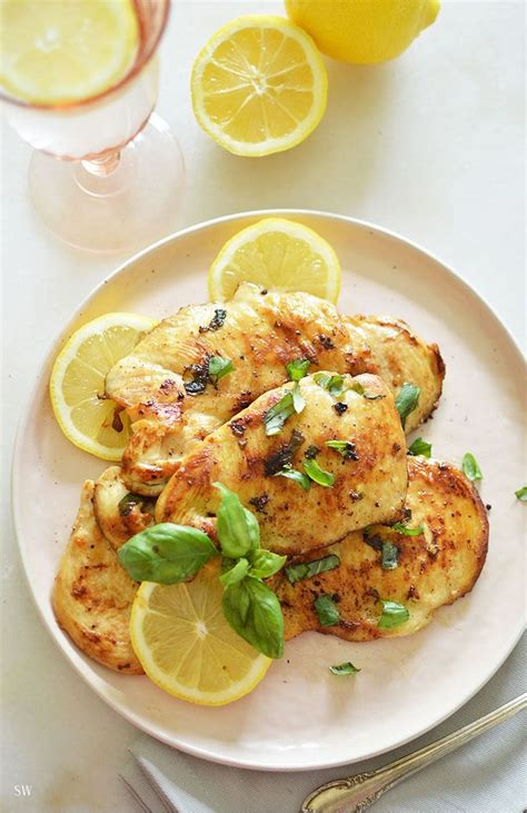 Garlic And Basil Lemon Chicken Dinner Recipe Recipe Dinner Recipes Healthy Chicken Recipes