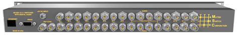 Matrix Switch MSC HD121DEL 12 Input 1 Output 3G SDI Video Router With Button Panel And AES Audio