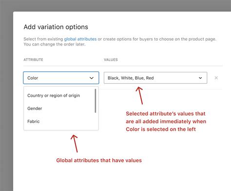 Auto Select One Or More Attribute Terms When Selecting An Attribute
