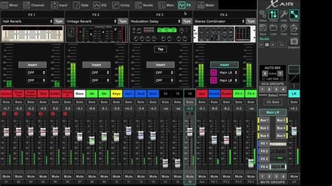 Behringer X Airx Series Combinator Effect In Main Bus Youtube