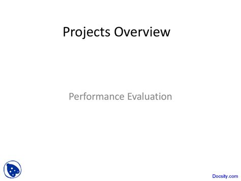 Performance Evaluation Computer Systems Performance Evaluation