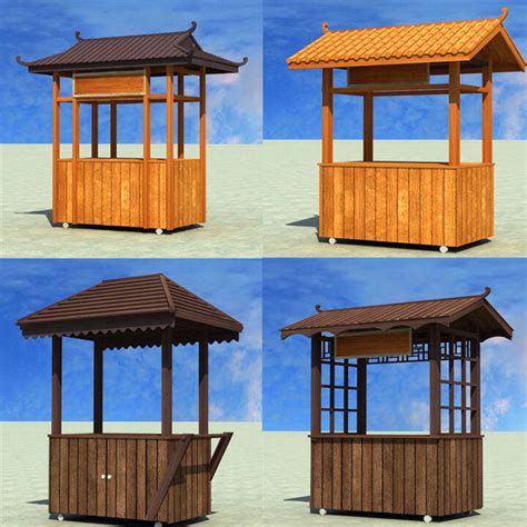 Outdoor Anticorrosive Wood Mobile Truck Snack Car Outdoor Stall Stall Cart Night Market Trolley