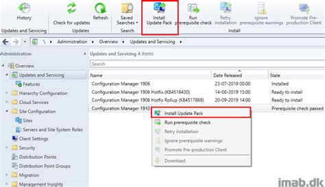 Updating Memcm Microsoft Endpoint Manager Configuration Manager To Version 1910 On Christmas