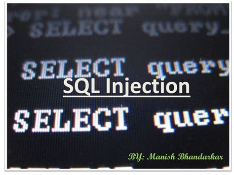 Sql Injection Manish File Pdf