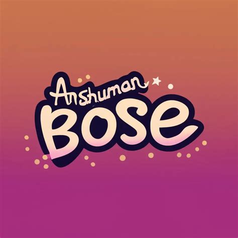 Logo Design For Anshuman Bose Vibrant Gradient Palette With Matte