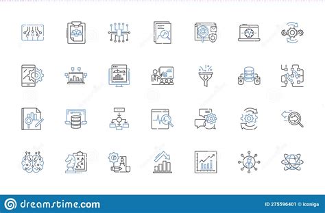 Interface Design Line Icons Collection Navigation Usability