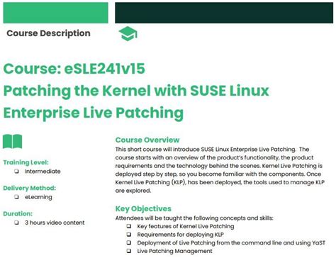 Yast Kernel Livepatching Sles Suseelearning Lionel Meoni