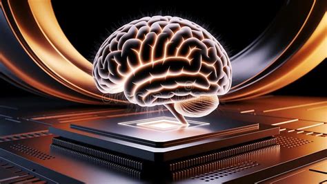 Artificial Brain On Microchip Representing Future Of Cognitive