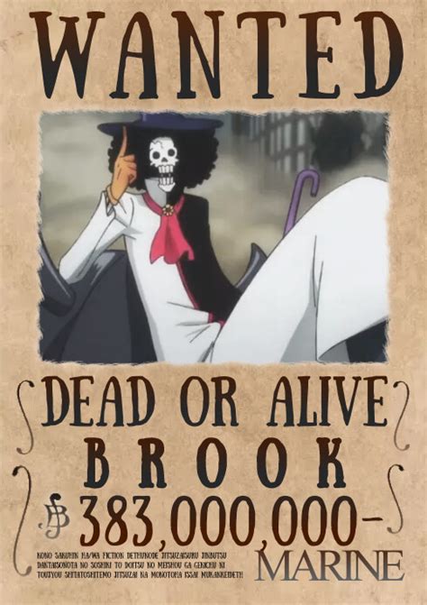 Brook Wanted Poster One Piece