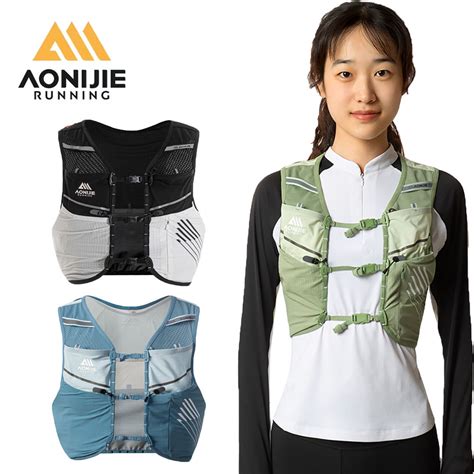 Aonijie C9116 5l เสื้อกั๊กใส่น้ำน้ำหนักเบาและระบายอากาศได้ดี เป้สะพายหลังใส่น้ำสำหรับการวิ่ง