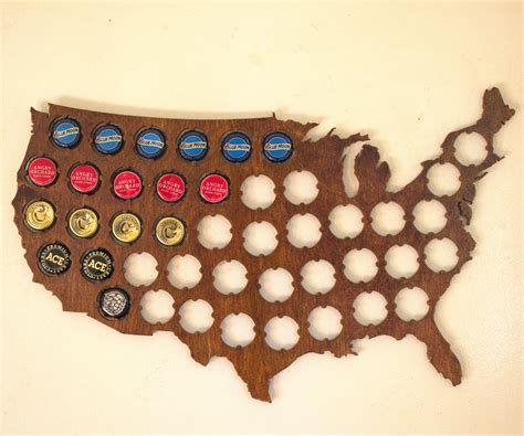 Beer Cap Map 4 Steps With Pictures Instructables