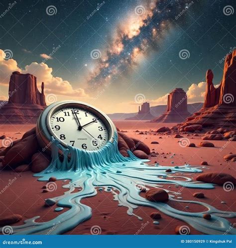 Melting Clock Face Surreal And Time Concept Illustration Vector Design