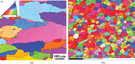 Microstructure Of 6061al T651 Alloy A Ebsd Orientation Map Of Bm And