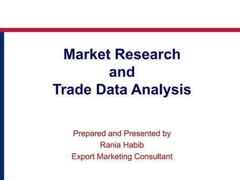 Market Research And Trade Data Analysis Final Pptx