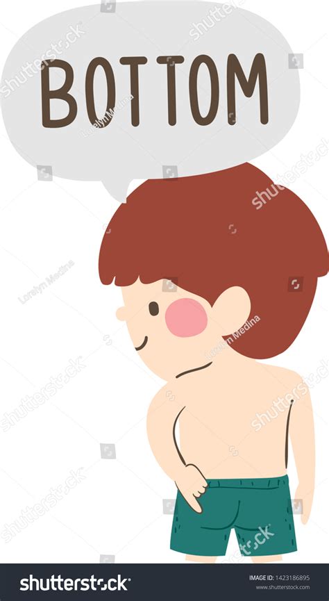 Illustration Kid Boy Saying Bottom Pointing Vector có sẵn miễn phí