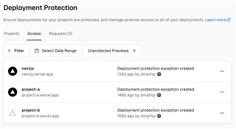 deployment protection exception