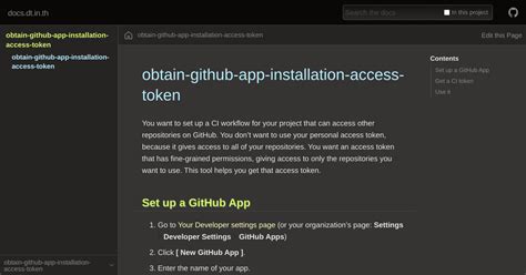 Obtain Github App Installation Access Token Th