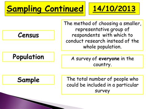 Sampling Techniques Gcse Statistics Teaching Resources