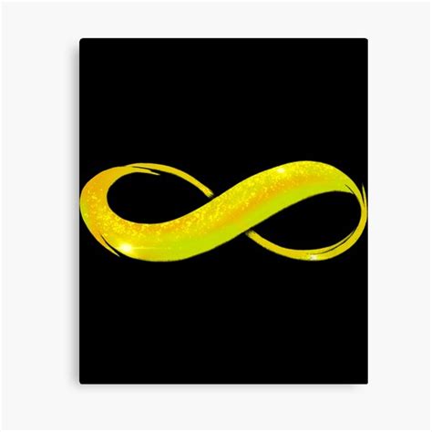 Golden Yellow Infinity Symbol Neurodiversity Autism Adhd Acceptance