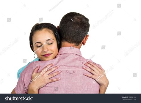 Couple Hugging On White Background Stock Photo Shutterstock
