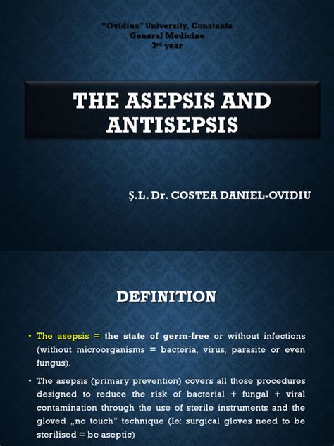 02 Asepsis And Antisepsis Pdf Sterilization Microbiology