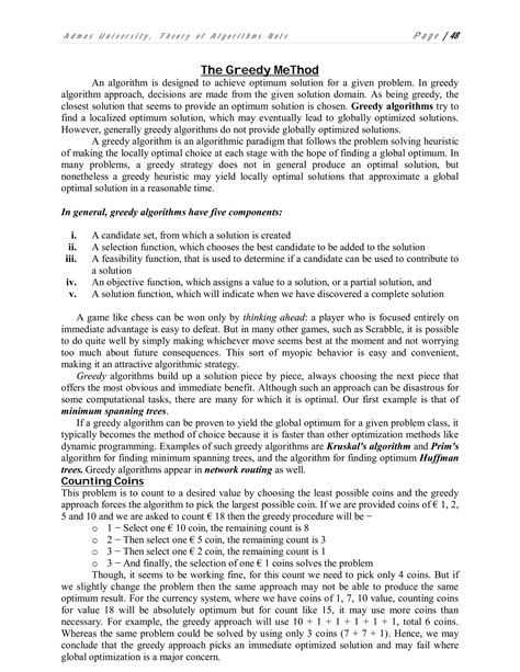 Theory Of Algorithms Final Pdf