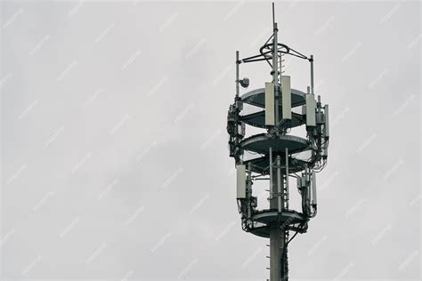 Premium Photo Macro Base Station Telecommunication Tower Of 4g Lte Advanced And 5g Cellular 5g