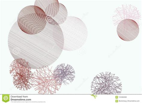 Shape Of Messy Random Line Circles Abstract Geometric Background Pattern Repeat Art Design