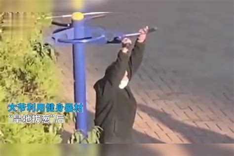 内蒙古大爷利用健身器材，“旱地拔葱”后，直接坐上了高处！ 旱地 大爷 内蒙古